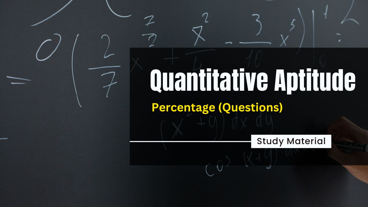 Percentage Questions - Download PDF now!