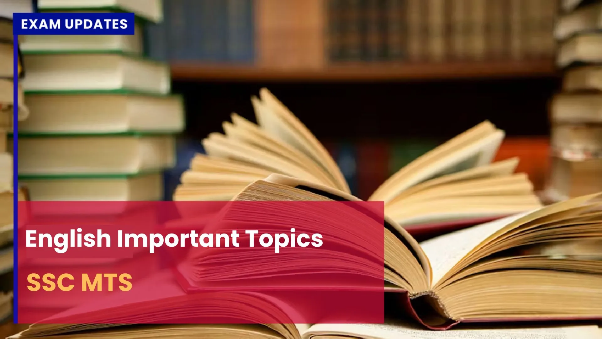 SSC MTS English Important Topics - Topic Wise Weightage