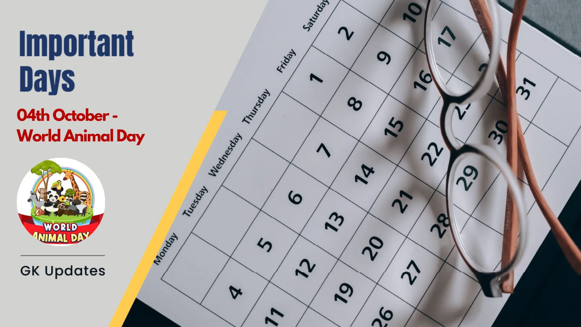 World Animal Day - Celebrated Globally on 4th October